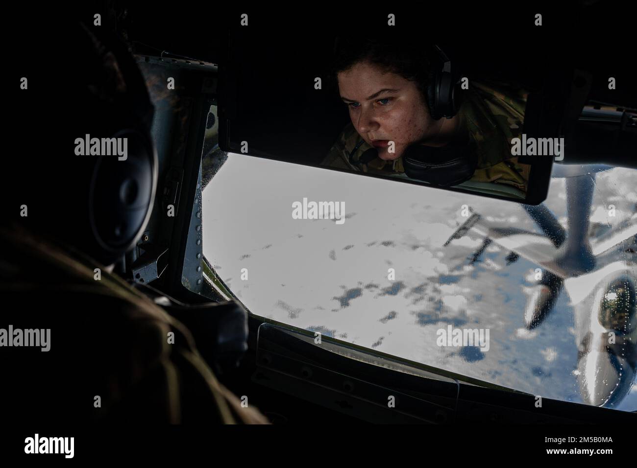 U.S. Air Force Senior Airman Abigail Stiles, a KC-135 Stratotanker in ...