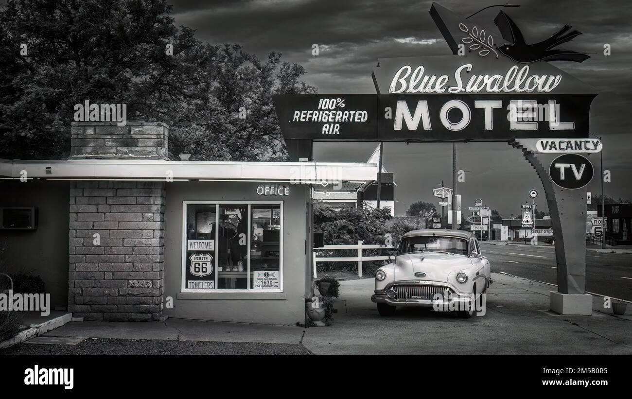 The Blue Swallow Motel, built in 1939, still operates on historic Route ...