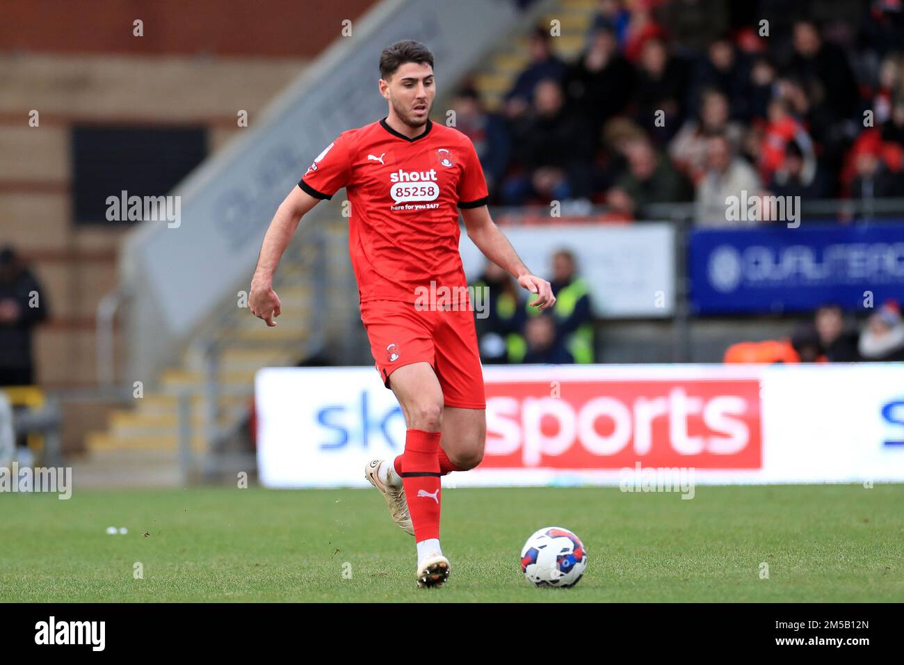 London, UK. 27th Dec, 2022. Dan Happe of Leyton Orient in action during ...