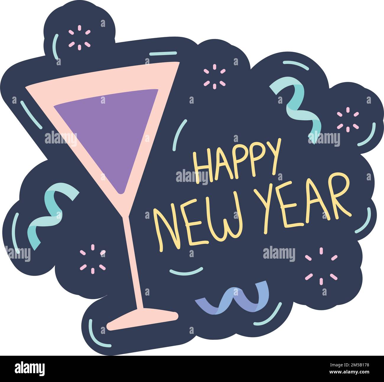 happy new year isolated Stock Vector Image & Art - Alamy