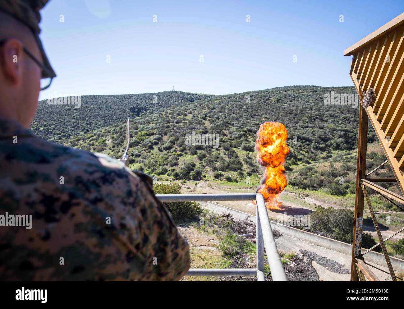 U.S. Marine Corps Cpl. Adam Gamble, a Marine Corps Air Station Miramar ...