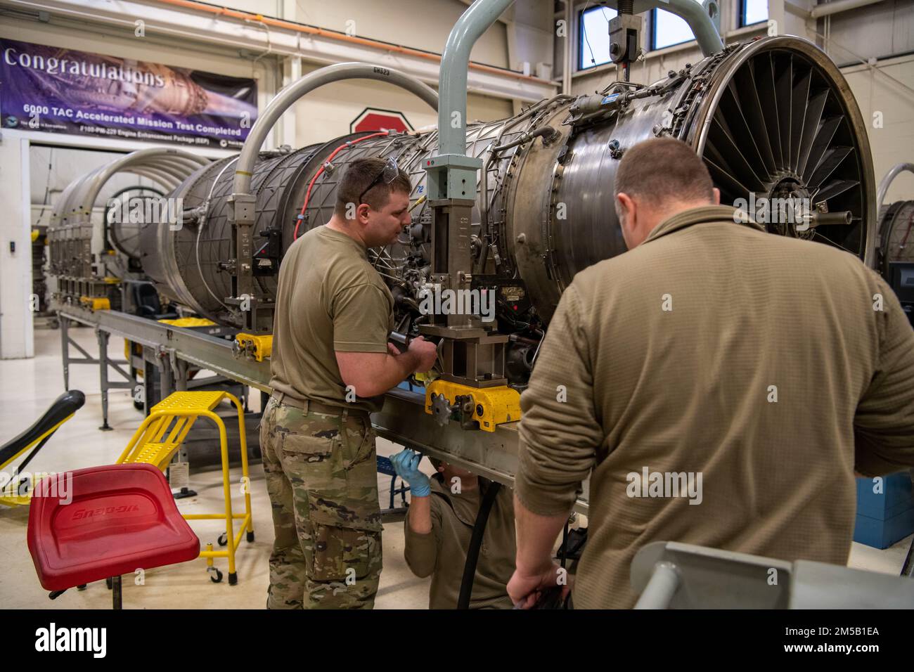 U.S. Air Force aerospace propulsion technicians, assigned to the Ohio ...