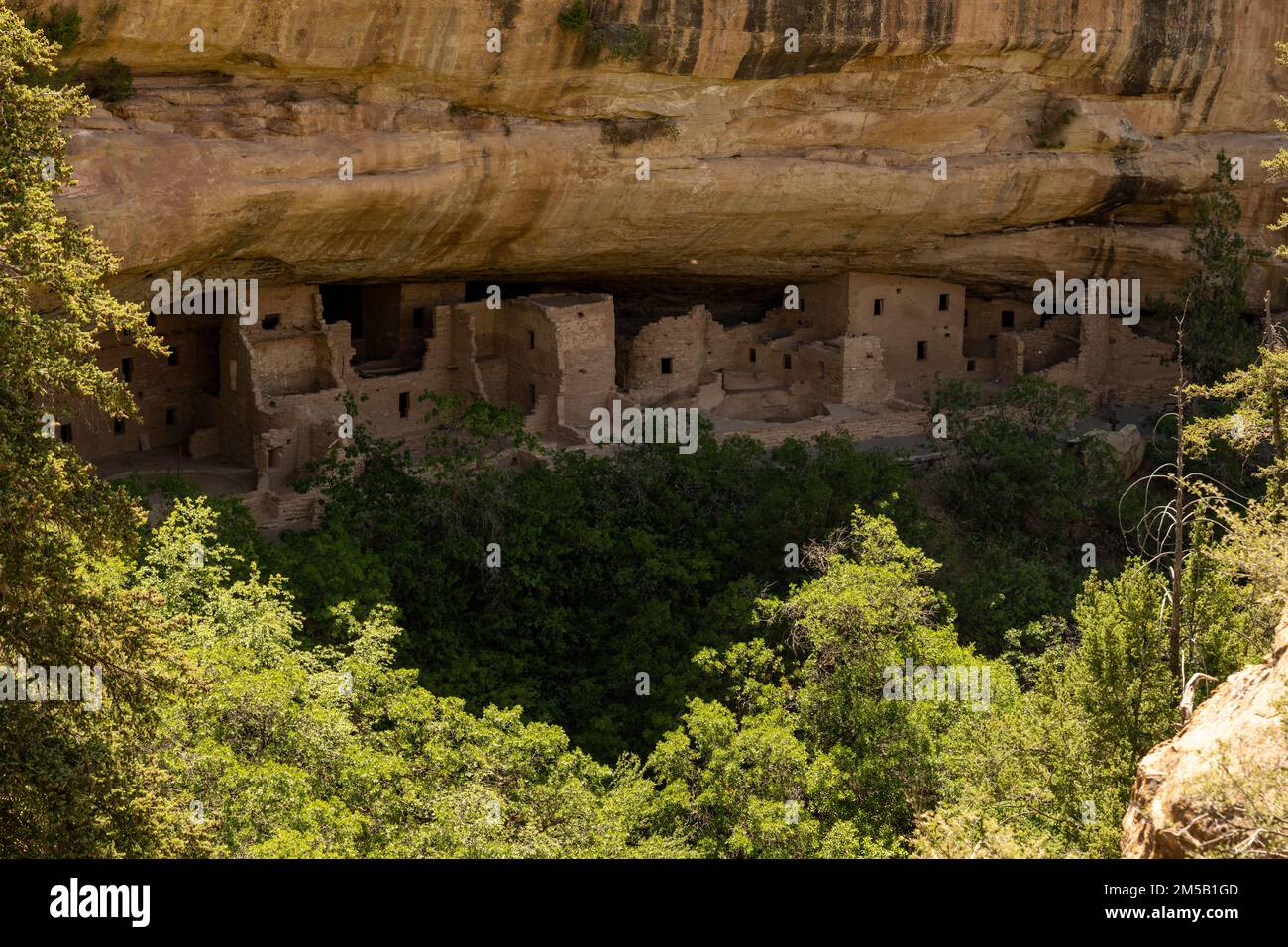 Looking Down On Spruce Tree House In Mesa Verde National Park Stock ...