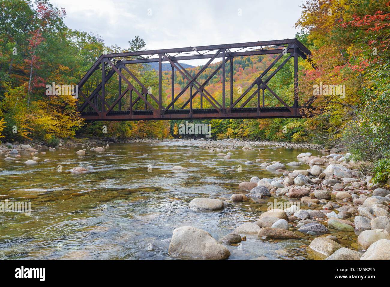 Railroad trestle along the old Maine Central Railroad in Hart's ...