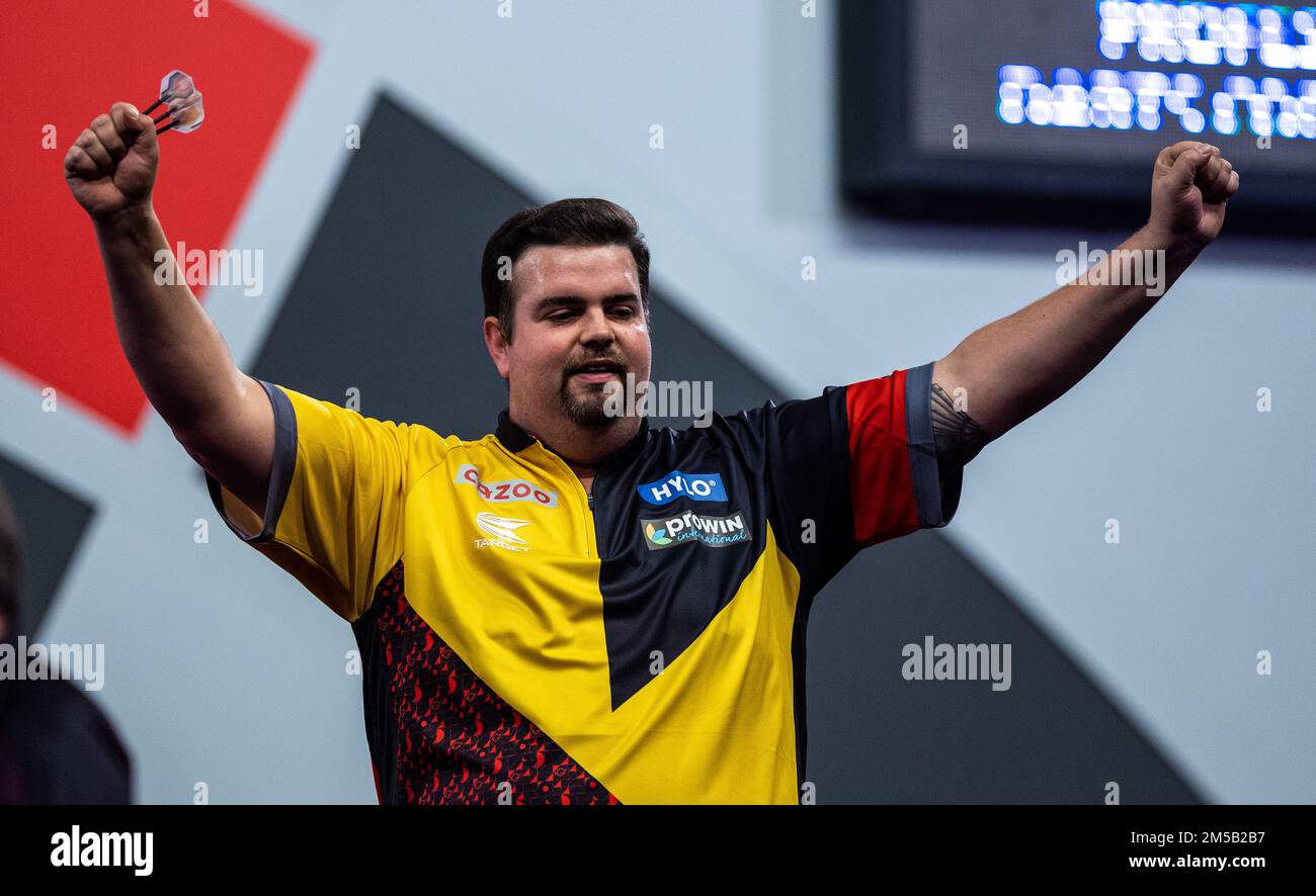 Gabriel Clemens celebrates winning his match during day ten of the ...