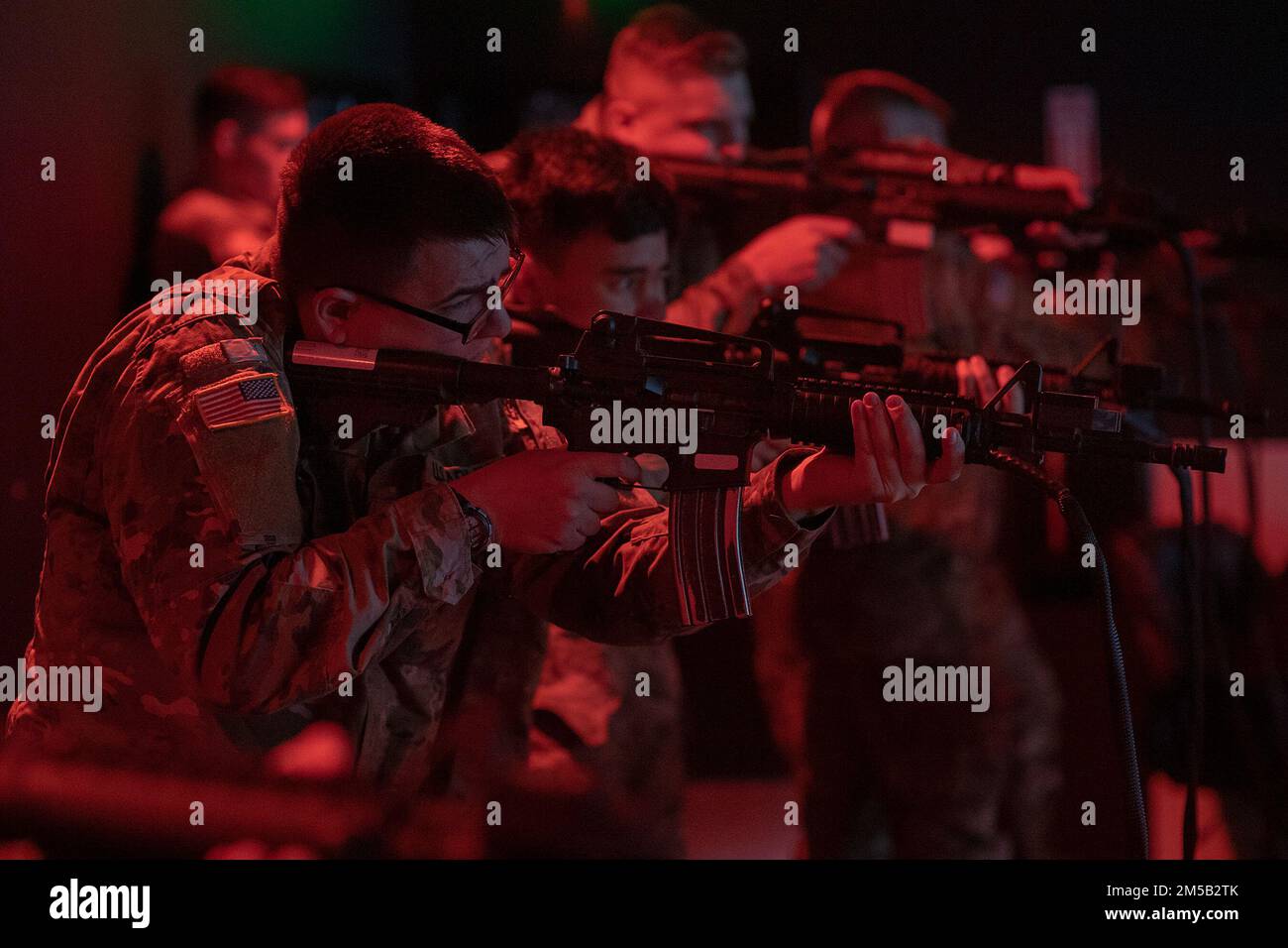 Boise State University ROTC Cadets run through a series of firing ...