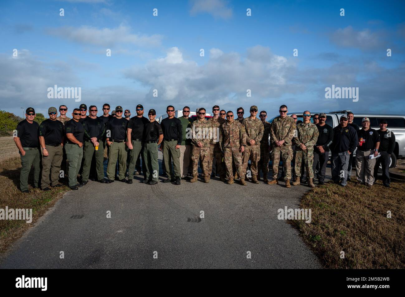 The 45th Civil Engineer Squadron Explosive Ordnance Disposal team poses ...