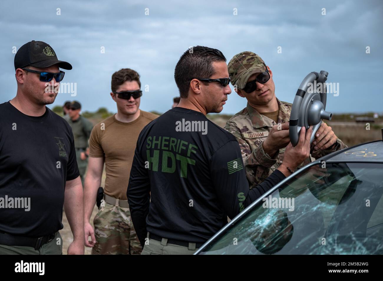 45th Civil Engineer Squadron Explosive Ordnance Disposal team Airmen ...