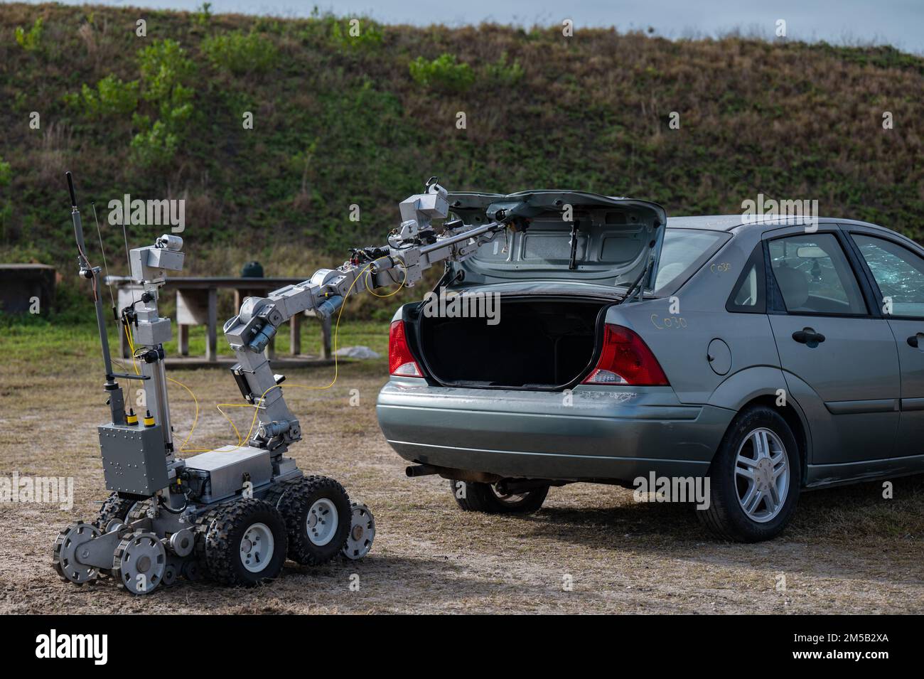 45th Civil Engineer Squadron Explosive Ordnance Disposal team Airmen ...