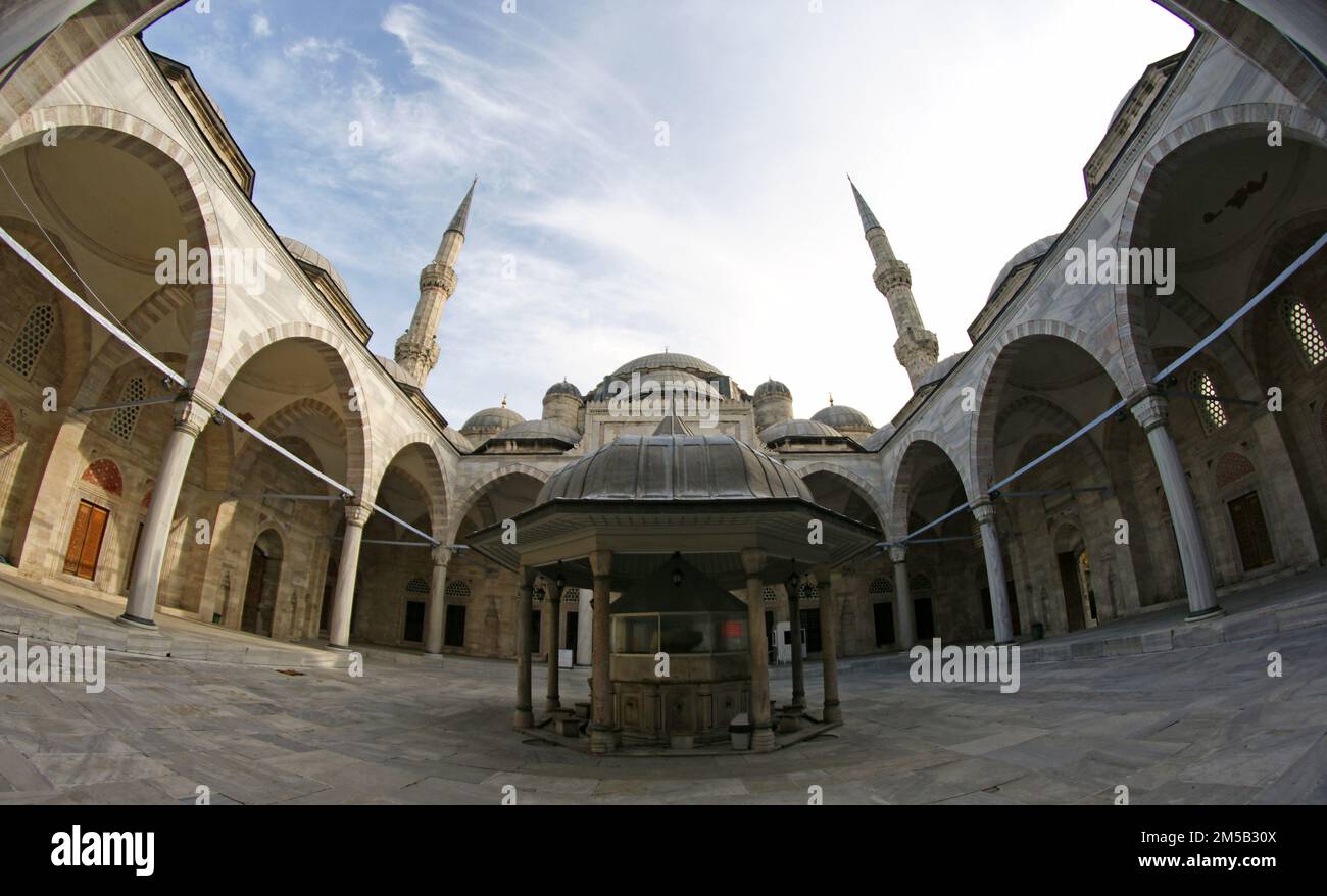 Sehzade Mosque, located in Istanbul, Turkey, was built by Mimar Sinan ...
