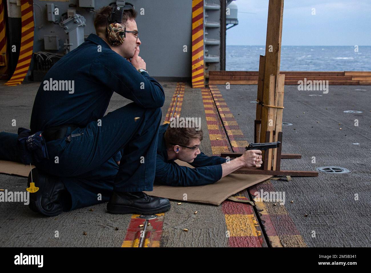 PHILIPPINE SEA (Feb. 17, 2022) Gunner’s Mate 2nd Class Timothy Terry ...