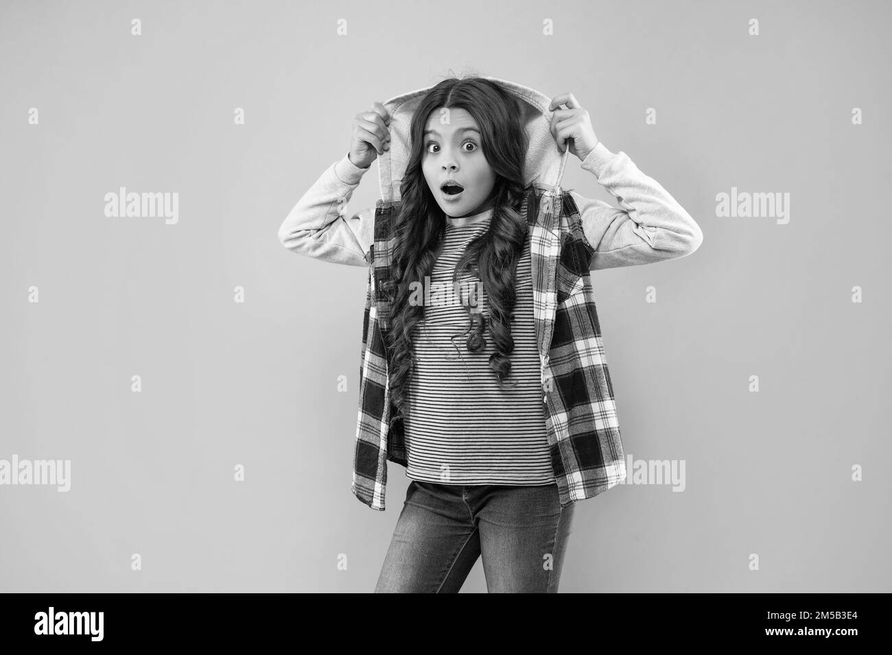 Shocked teenage girl Black and White Stock Photos & Images - Alamy