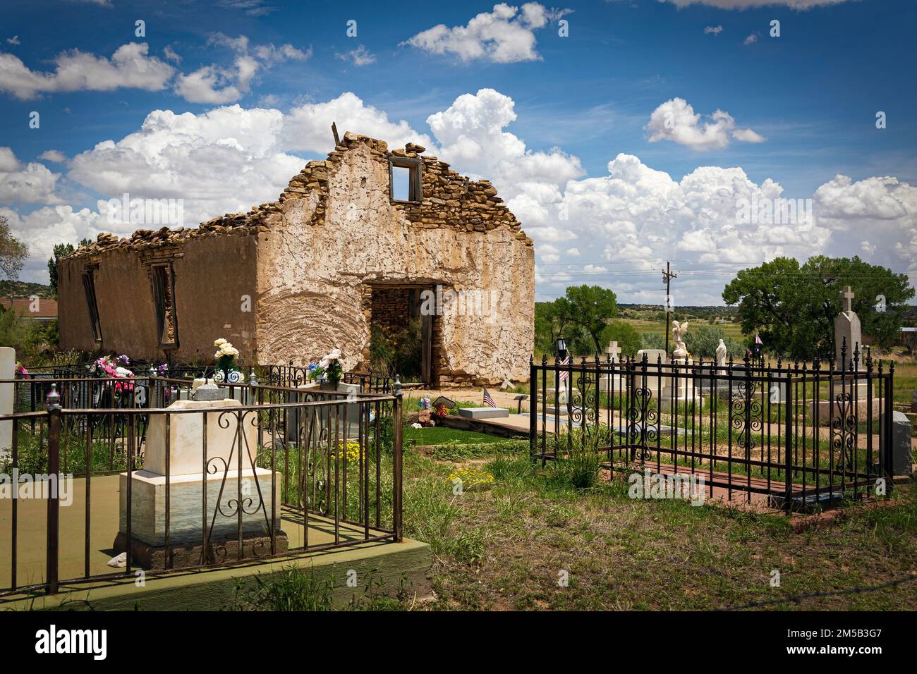 The ruins of the Santa Rosa de Lima Chapel and cemetery in Santa Rosa ...