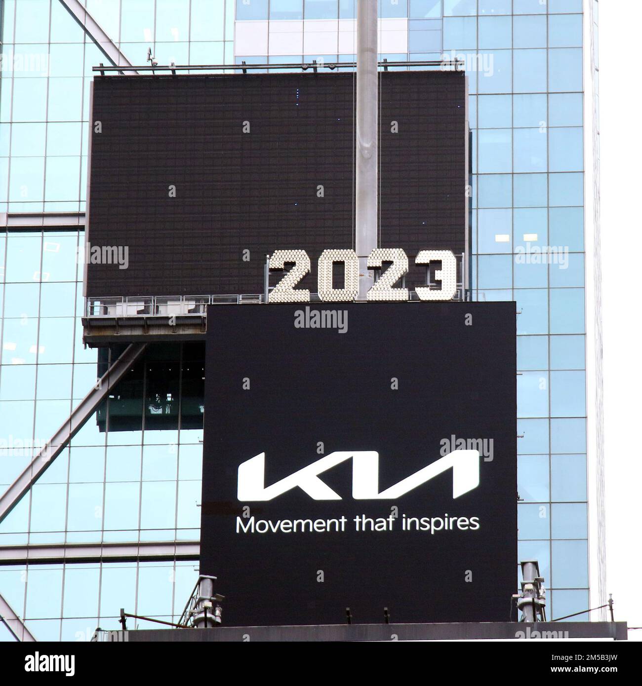 Numbers Placed On One Time Square For New Years Eve Celebration ...