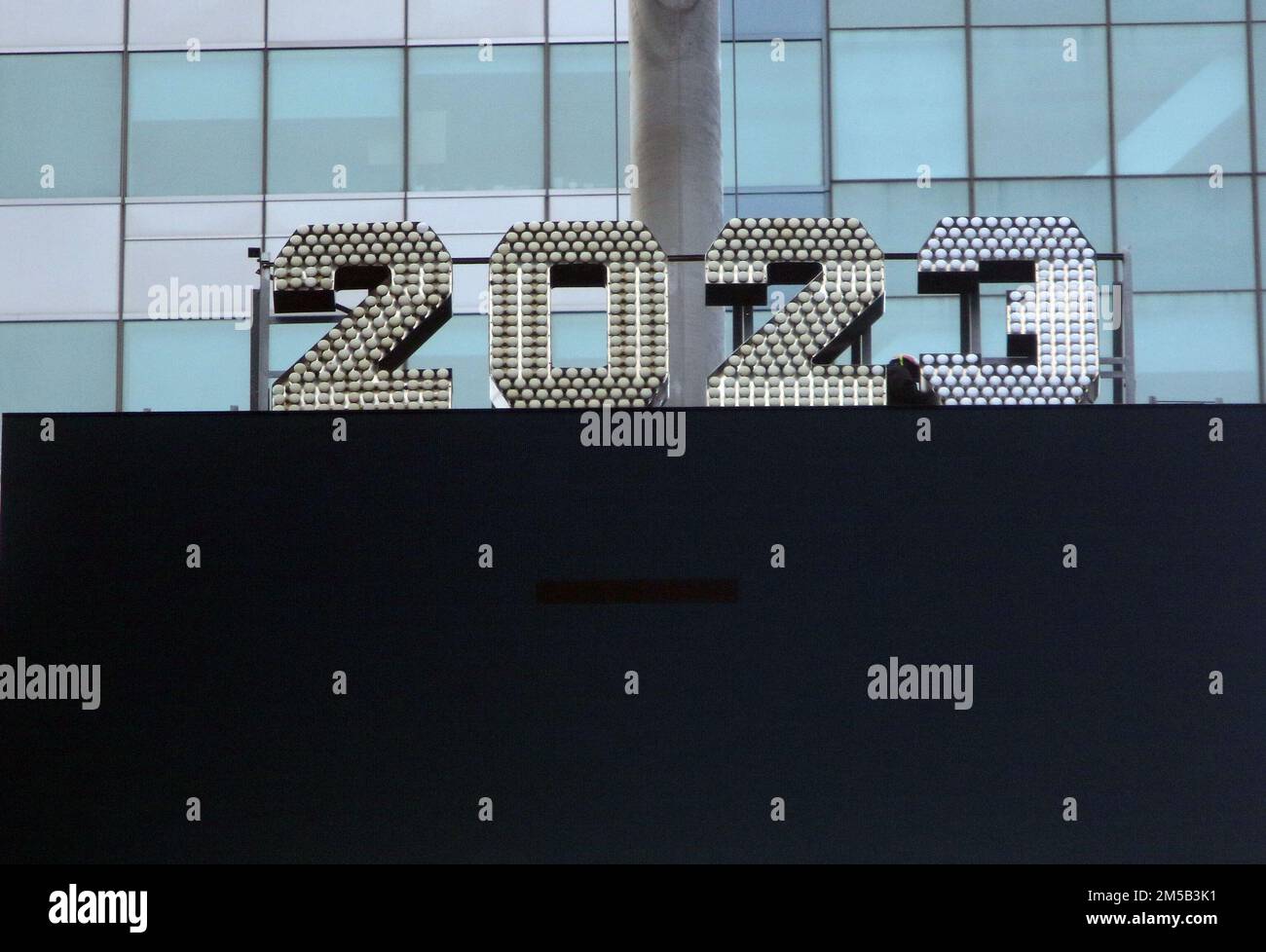 Numbers Placed On One Time Square For New Years Eve Celebration ...