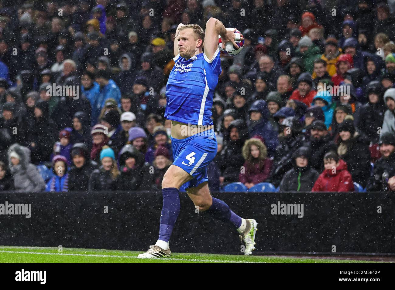 Jack Cork #4 of Burnley takes a thrown in during the Sky Bet Championship match Burnley vs ...