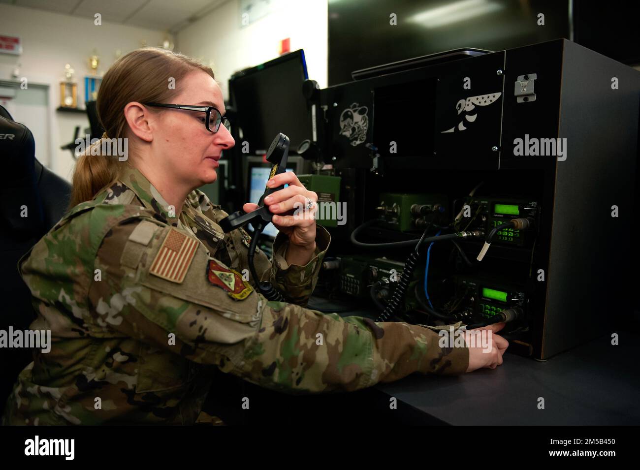 U.S. Air Force Tech. Sgt. Jilayne Michelsen, a command post controller ...