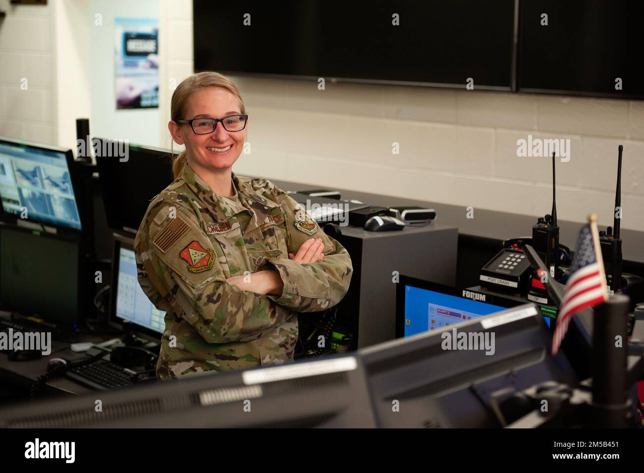 U.S. Air Force Tech. Sgt. Jilayne Michelsen, a command post controller ...