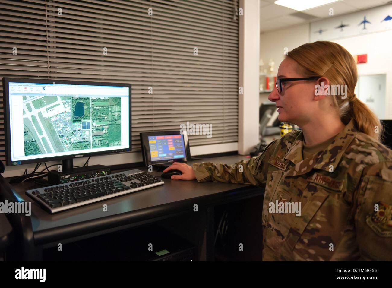 U.S. Air Force Tech. Sgt. Jilayne Michelsen, a command post controller ...