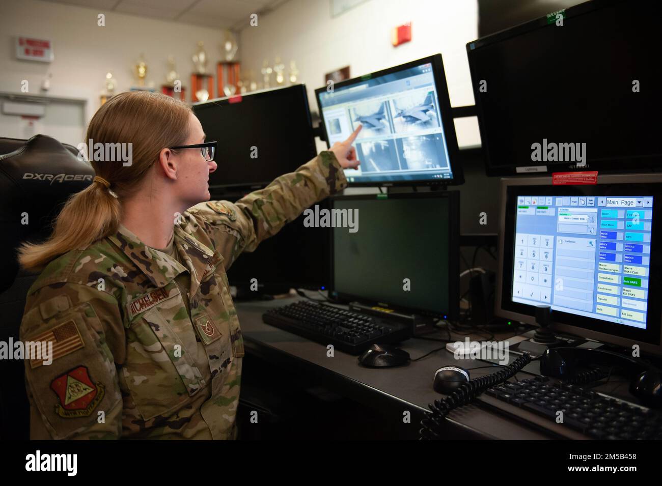 U.S. Air Force Tech. Sgt. Jilayne Michelsen, a command post controller ...