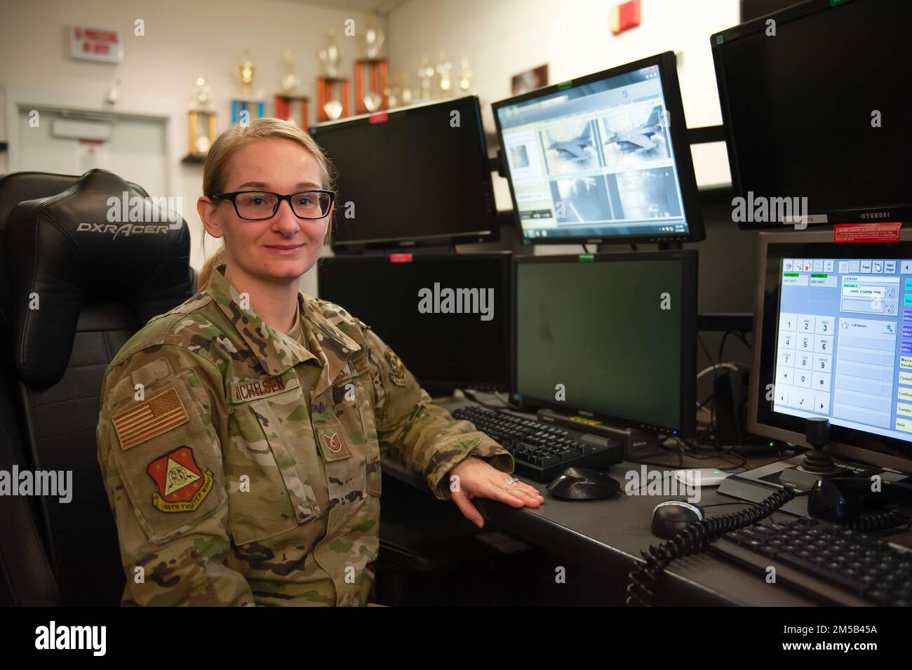 U.S. Air Force Tech. Sgt. Jilayne Michelsen, a command post controller ...