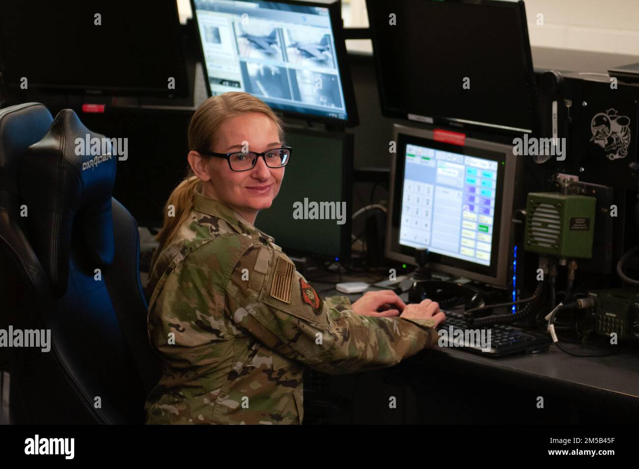 U.S. Air Force Tech. Sgt. Jilayne Michelsen, a command post controller ...