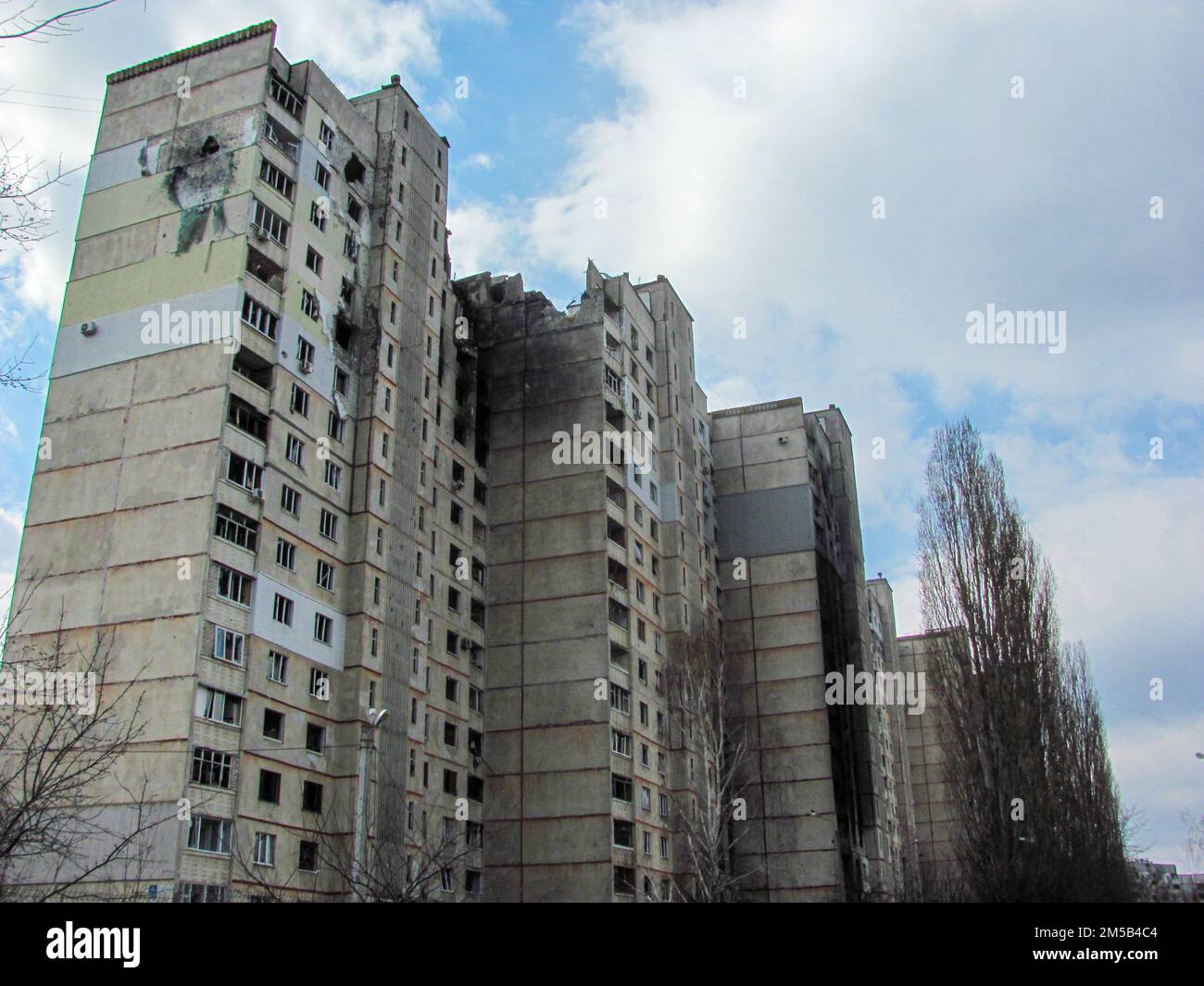 Kharkiv, Kharkov, Ukraine - 05.28.2022: destroyed burnt ukrainian civil ...