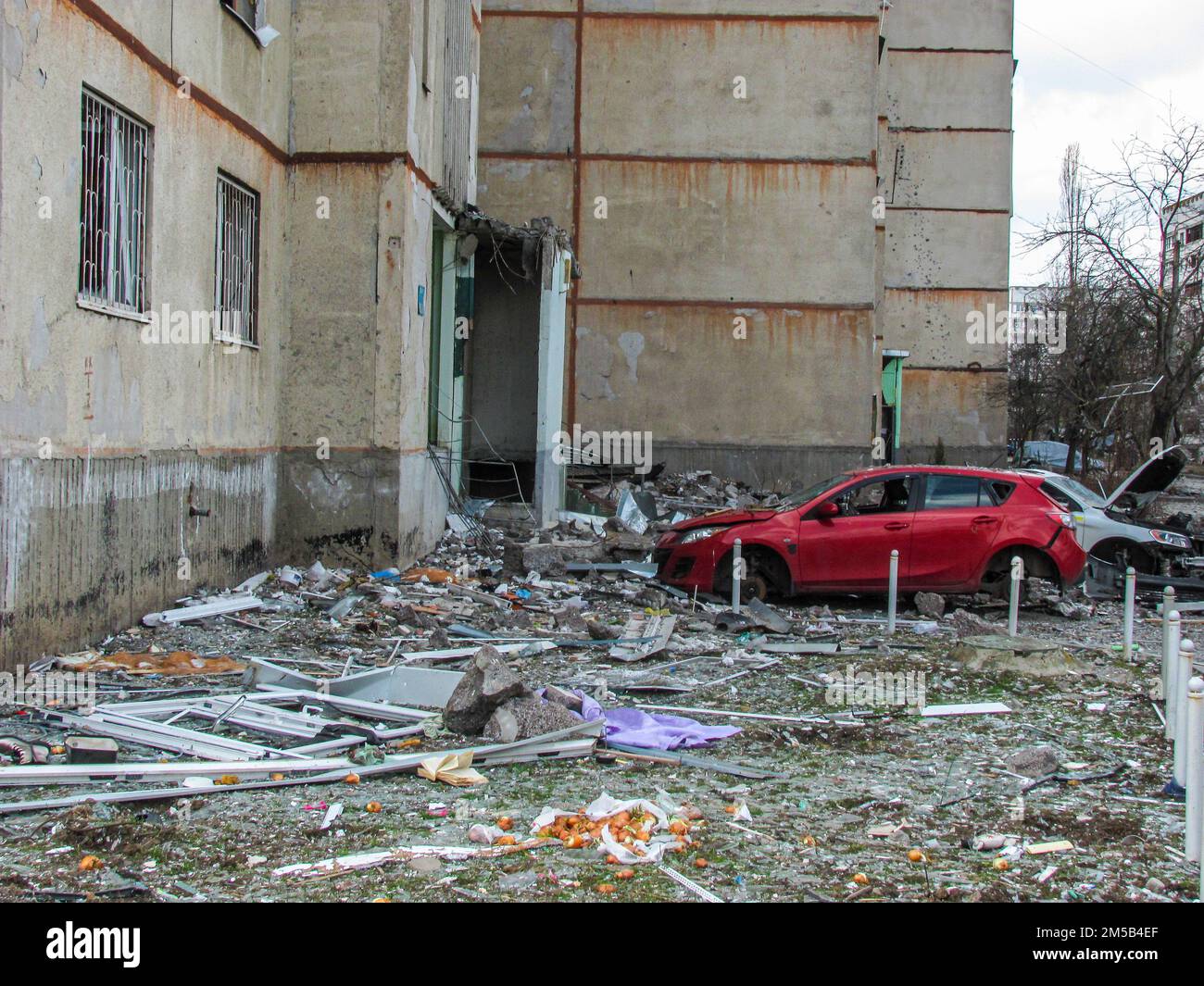 Kharkiv, Kharkov, Ukraine - 05.07.2022: crashed burnt car horror war ...