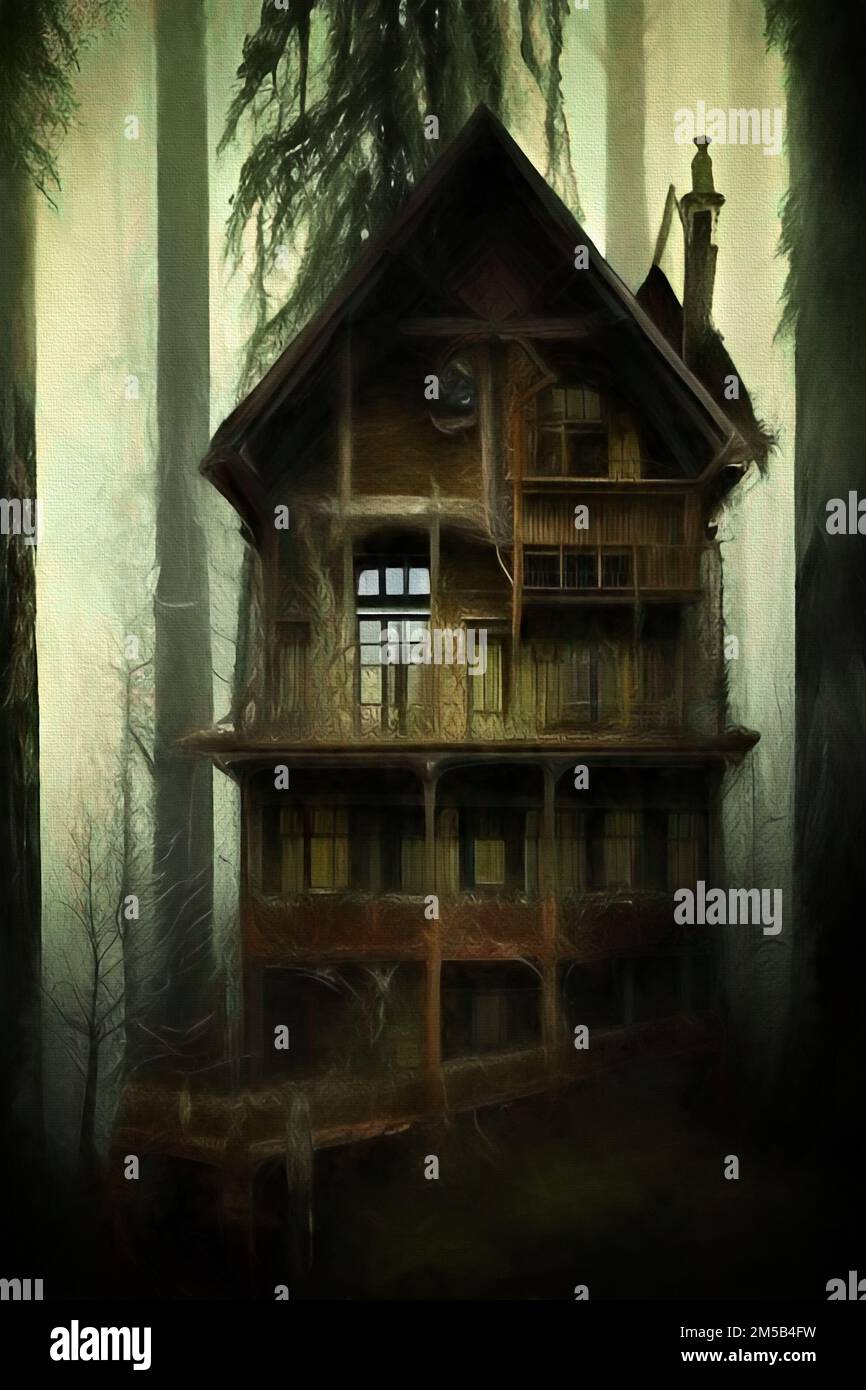 Dark creepy forest background rough hi-res stock photography and images ...