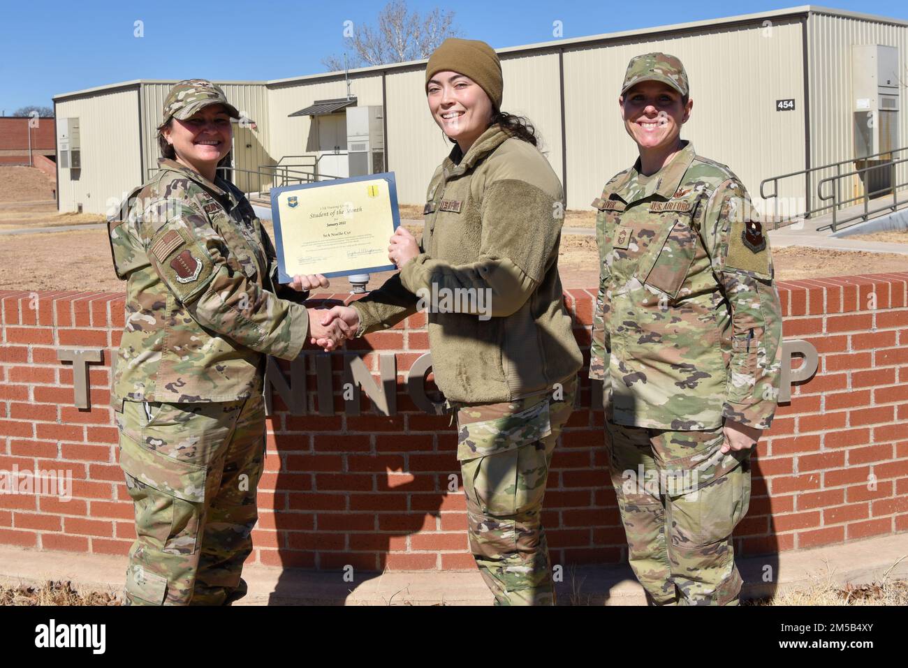 U.S. Air Force Col. Angelina Maguinness, 17th Training Group commander ...