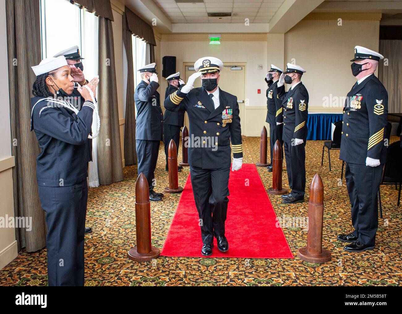 Capt. Brian Hogan, commodore, Submarine Squadron (COMSUBRON) Eight ...