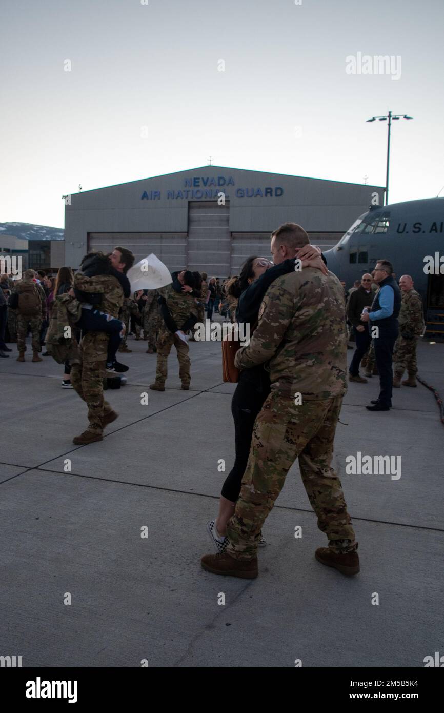 It was all smiles, hugs, high-fives and handshakes as the Nevada Air ...