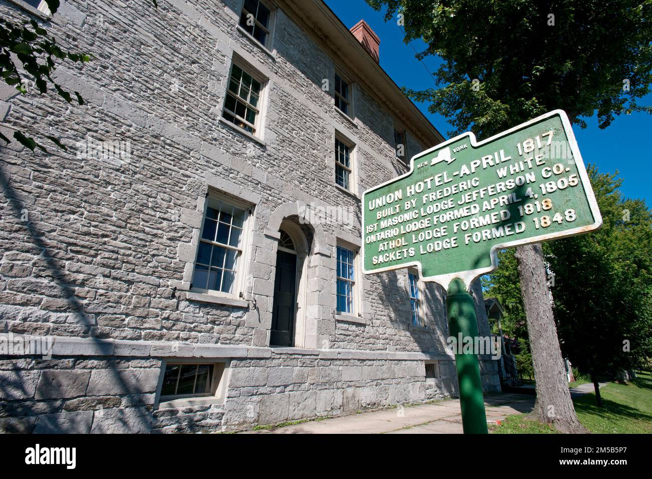 Sackets Harbor, New York. Historic Union Hotel Stock Photo - Alamy