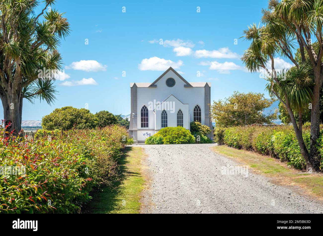 The All Saints Church at Wairongomai on Western Lake Road surrounded by ...