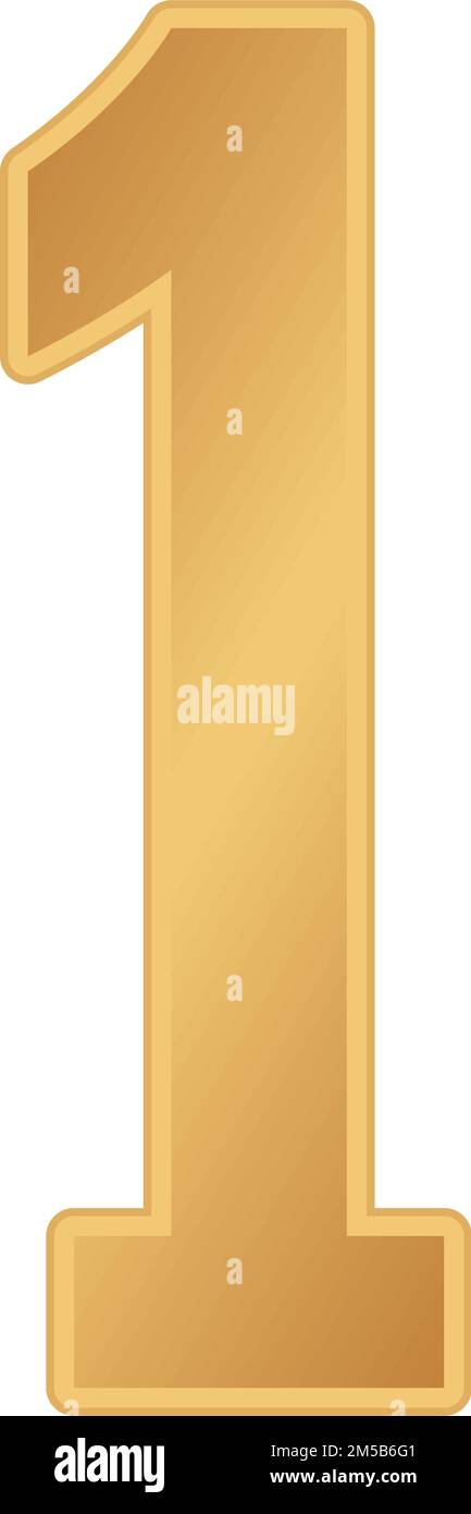 golden number one Stock Vector Image & Art - Alamy