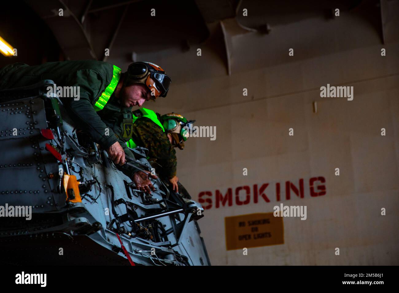 U.S. Marine Corps Lance Cpl. Allen Harsha, left, a Sapulpa, Oklahoma ...