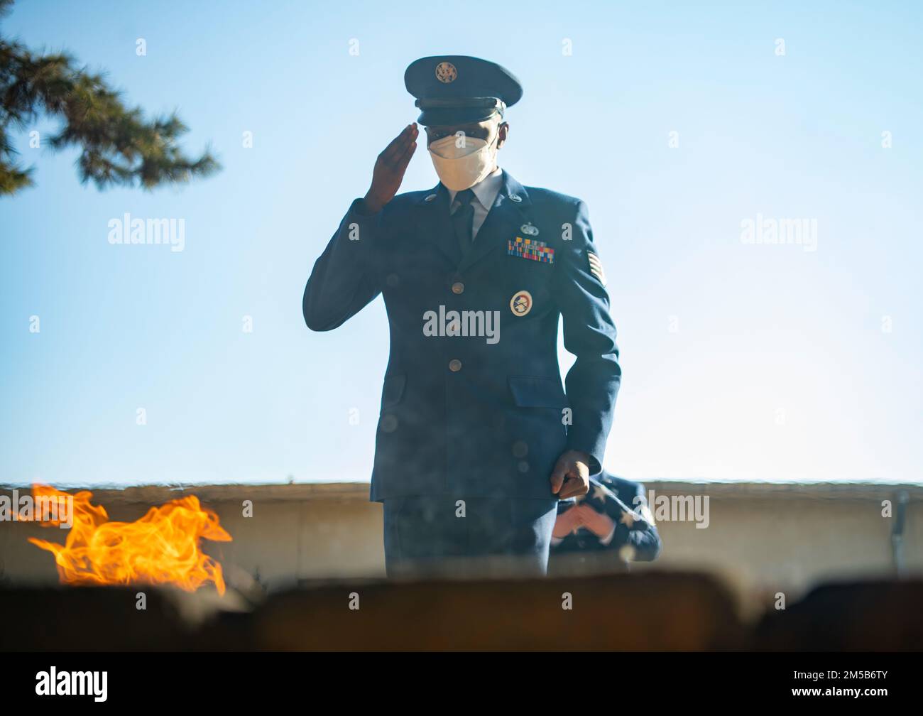 Flag retirement ceremony during hi-res stock photography and images - Alamy