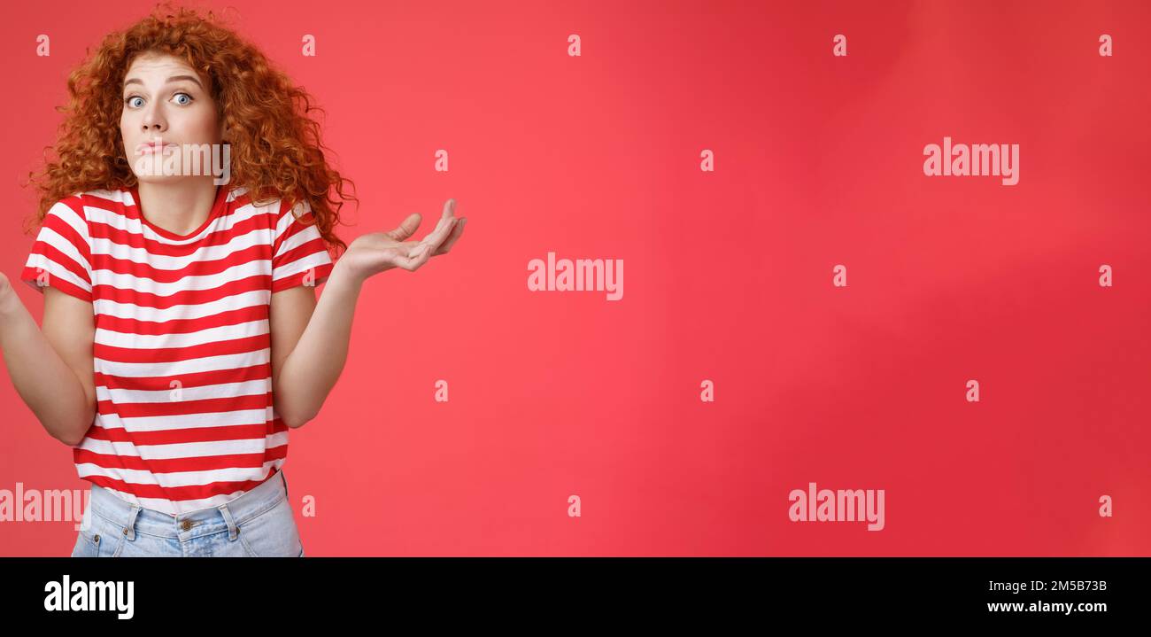 Not know ask someone else. Clueless unaware cute redhead curly-haired ...