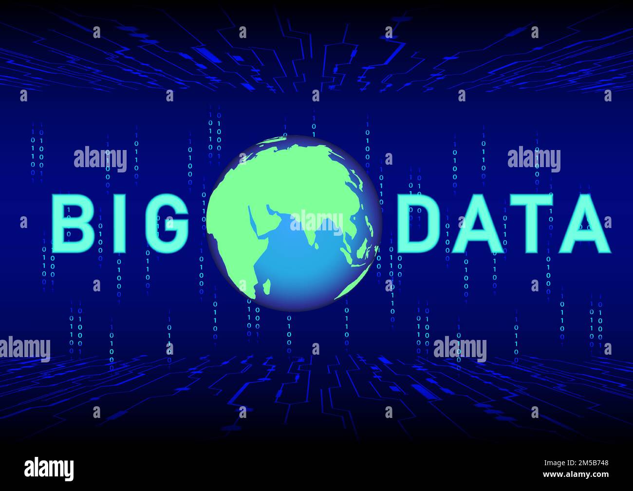 Abstract Background World Global With Text Big Data Concept Hitech