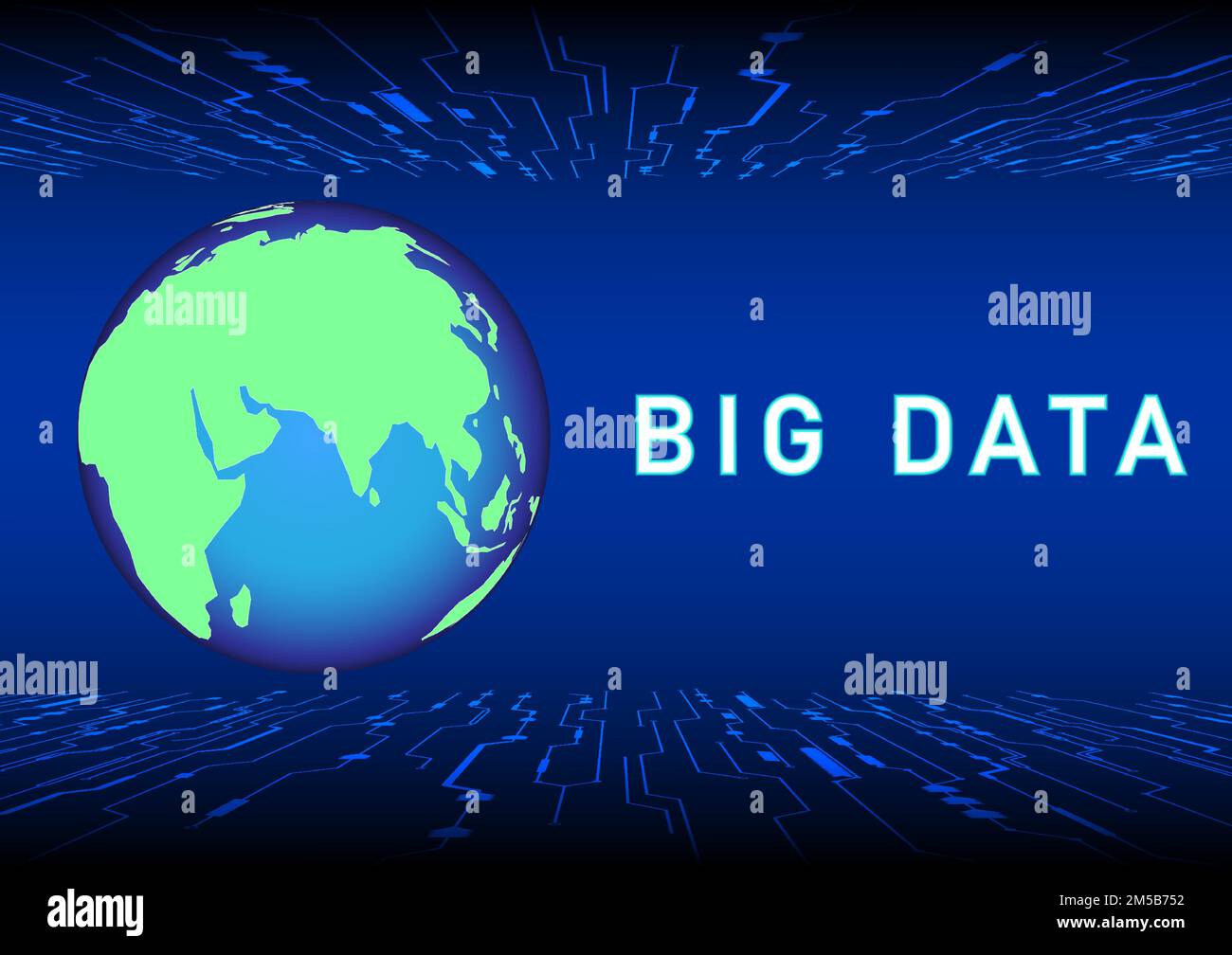 Abstract Background World Global With Text Big Data Concept Hitech Technology Data Information