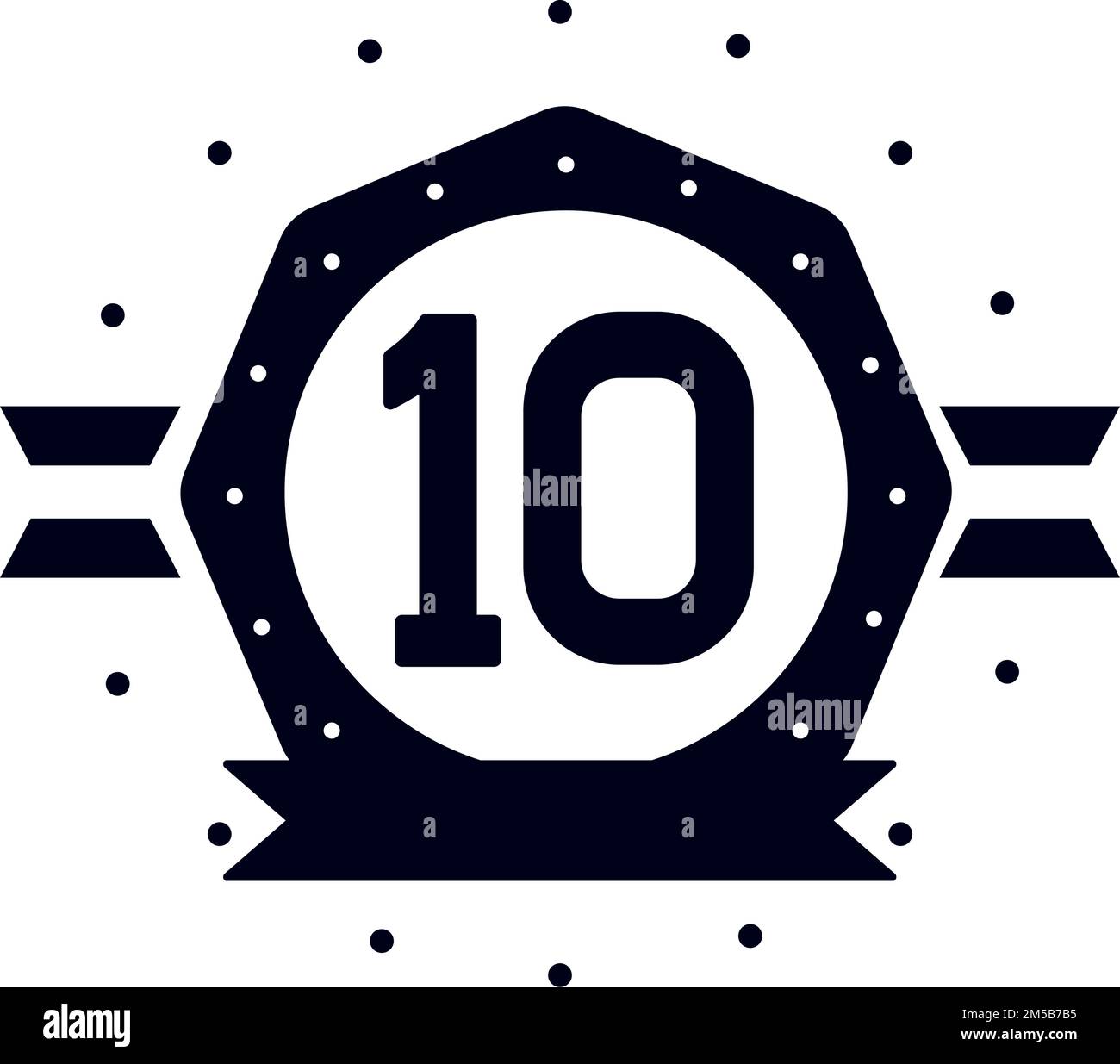 badge with number ten Stock Vector Image & Art - Alamy