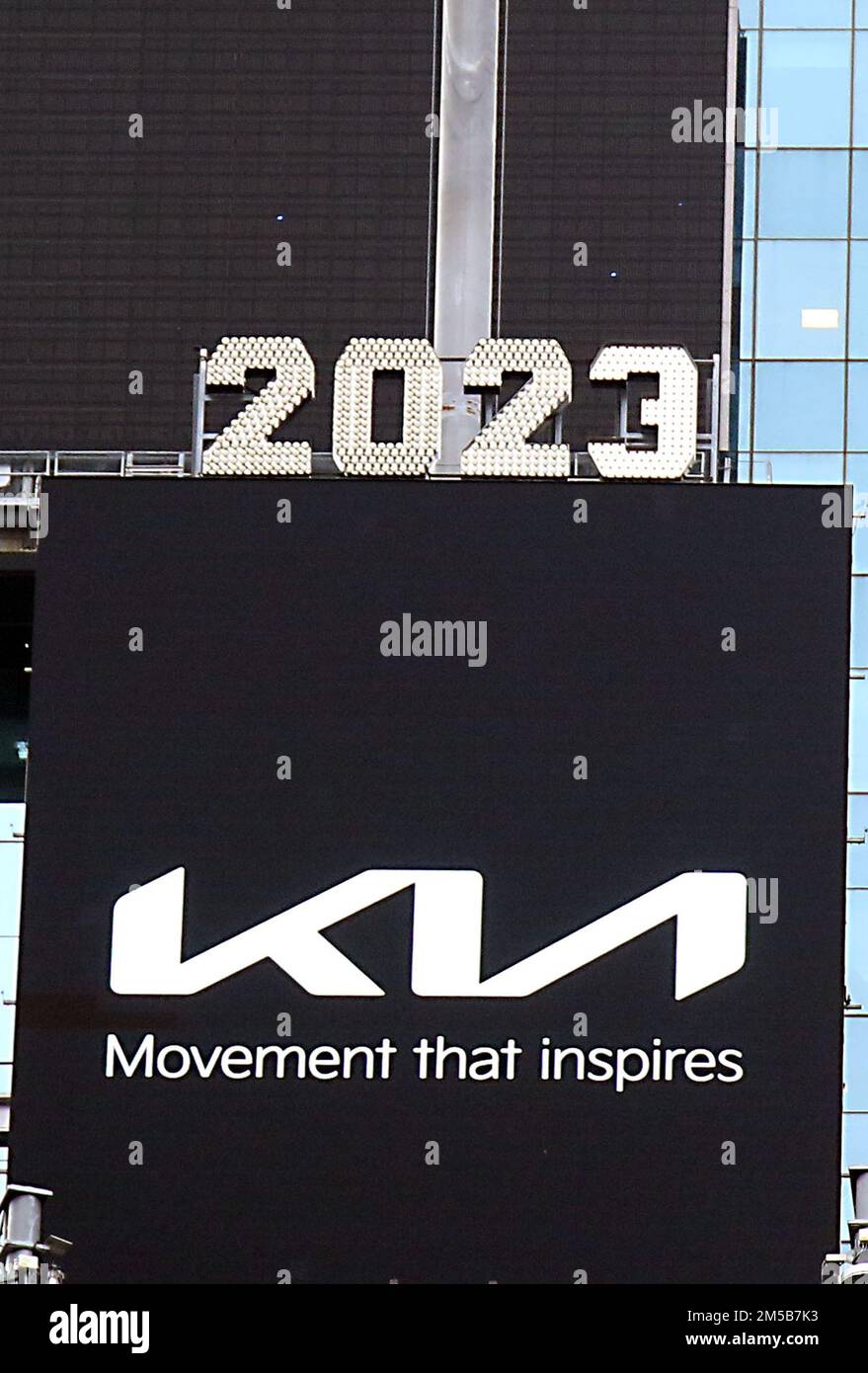 New York, NY, USA. 27th Dec, 2022. The New Year's Eve 2023 Numbers seen ...