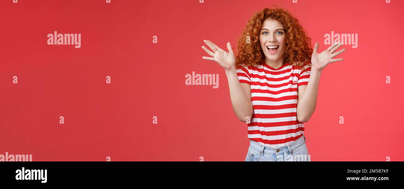 Awesome Incredible Performance Bravo Attractive Cheerful Cute European Redhead Curly Female
