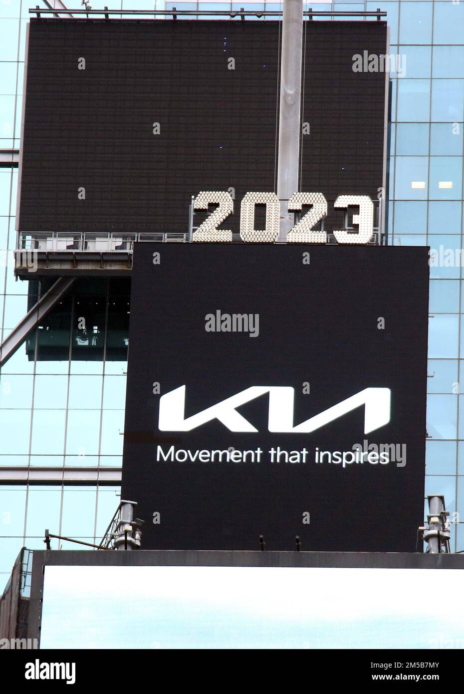 New York, NY, USA. 27th Dec, 2022. The New Year's Eve 2023 Numbers seen ...