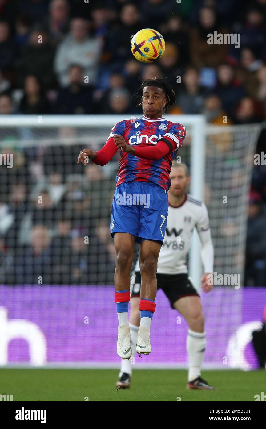 London, UK. 27th Dec, 2022. Michael Olise of Crystal Palace wins a ...
