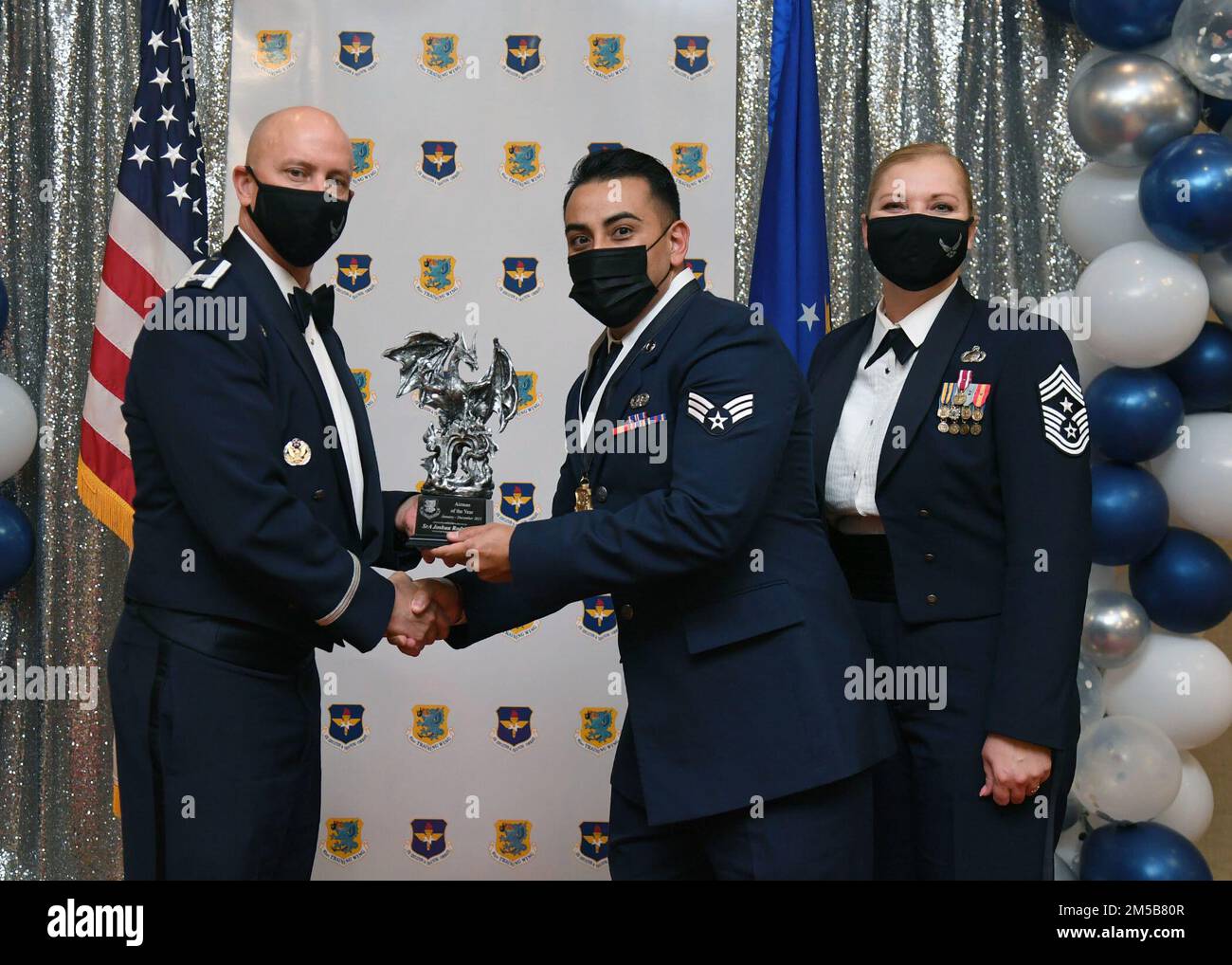 U.S. Air Force Col. William Hunter, 81st Training Wing commander, and ...