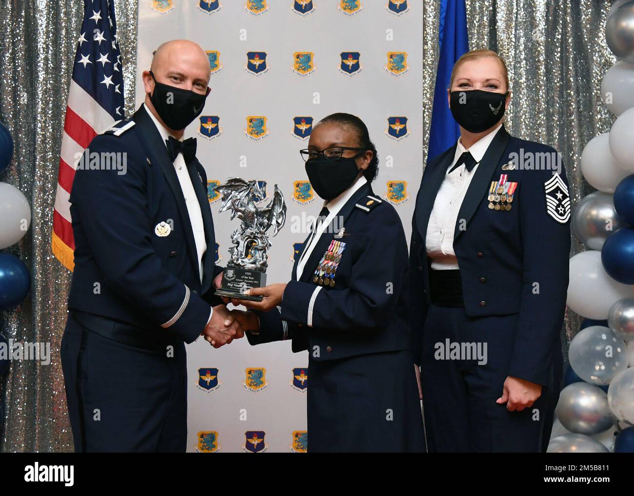 U.S. Air Force Col. William Hunter, 81st Training Wing commander, and ...