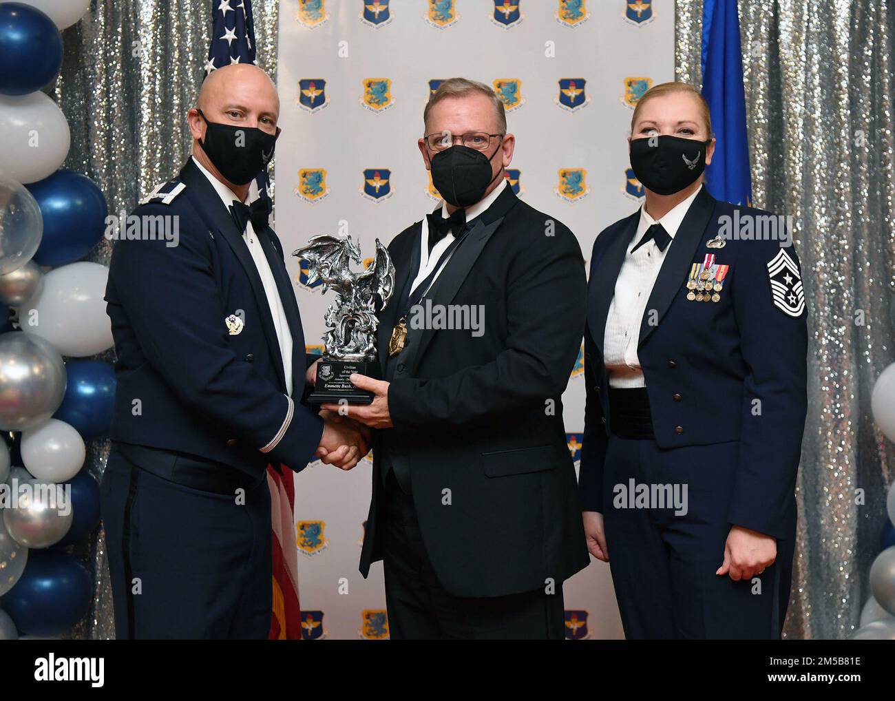 U.S. Air Force Col. William Hunter, 81st Training Wing commander, and ...