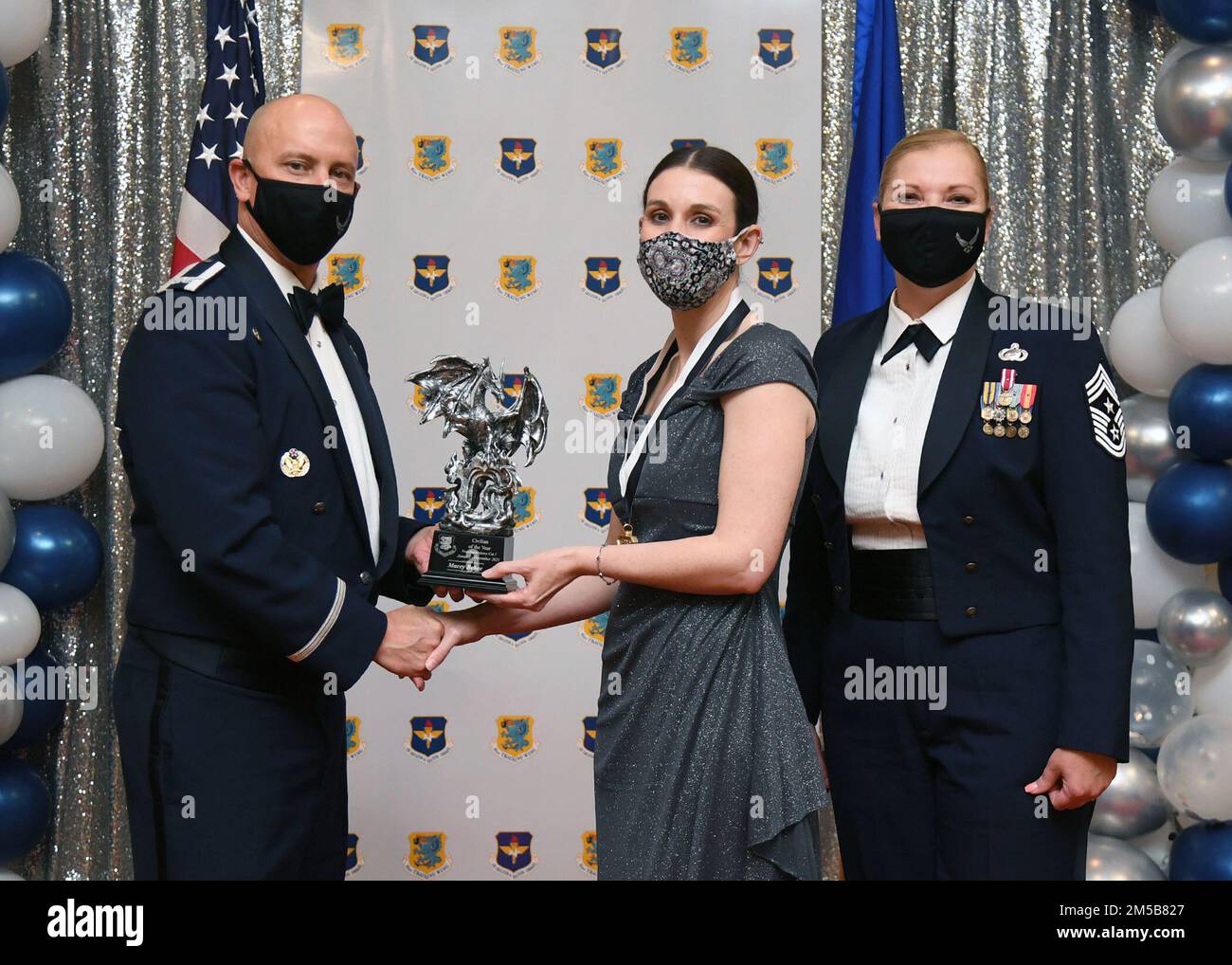 U.S. Air Force Col. William Hunter, 81st Training Wing commander, and ...