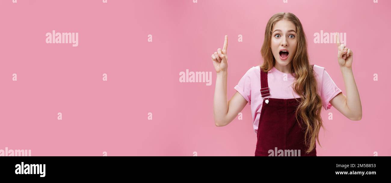 Cute active and charismatic young woman with wavy hair, small scar and ...